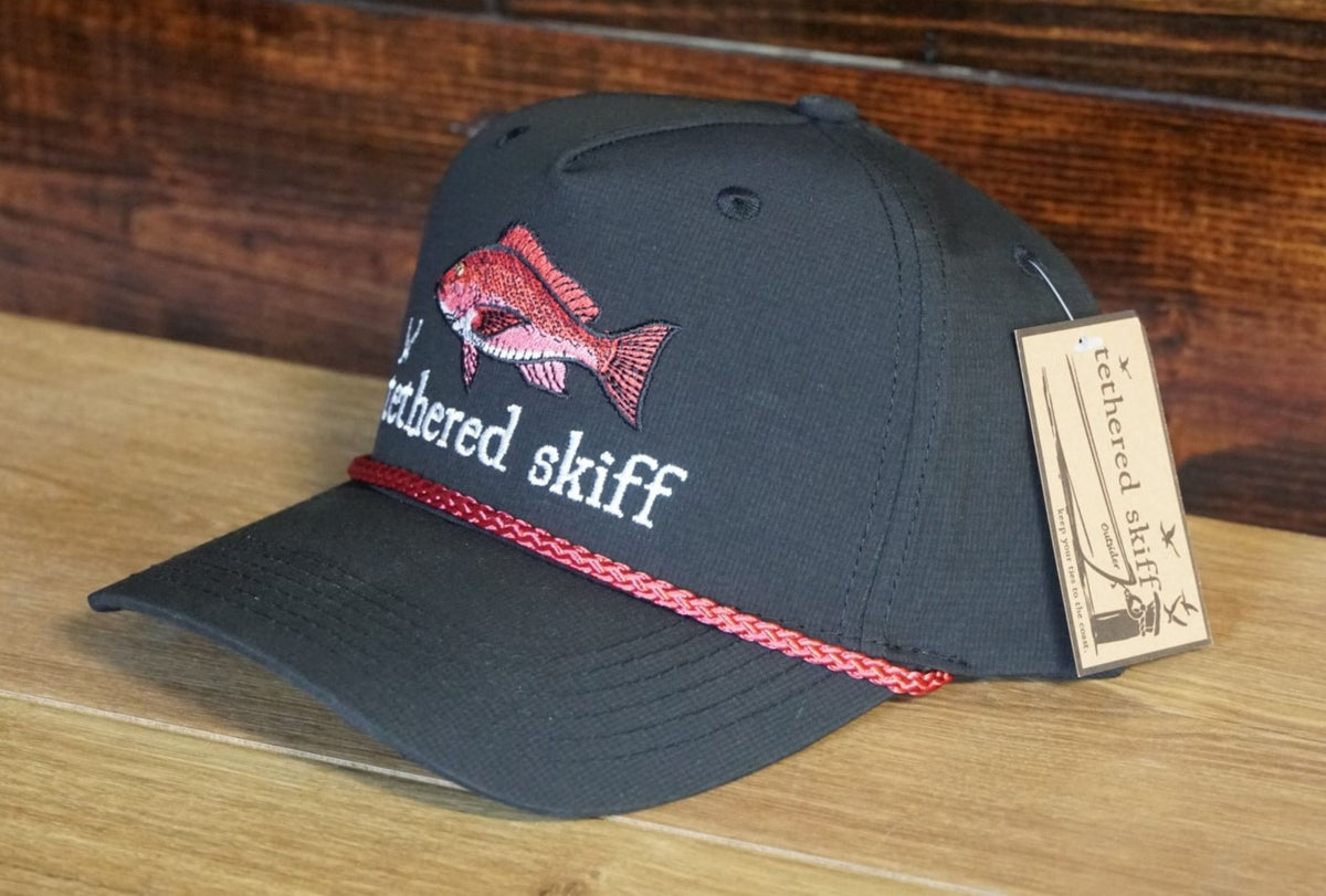 Red Snapper - Classic Rope - Black / Red Rope – Tethered Skiff